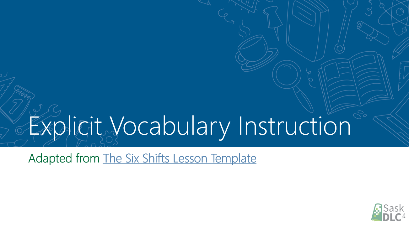 Explicit Vocabulary Instruction PPT Template | Resource Bank