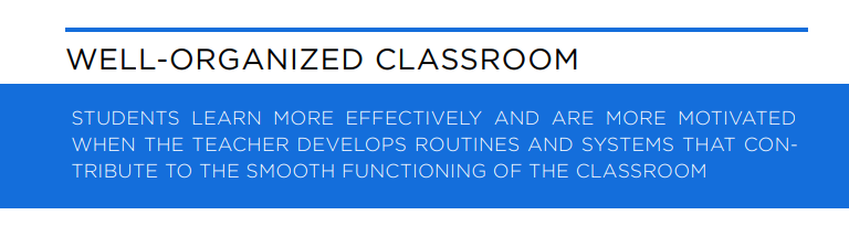 Well-Organized Classroom Guide - PERTS | Resource Bank