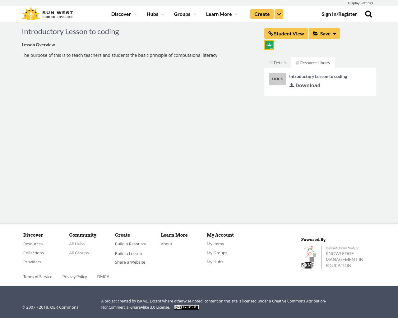 Introductory Lesson to coding | Resource Bank