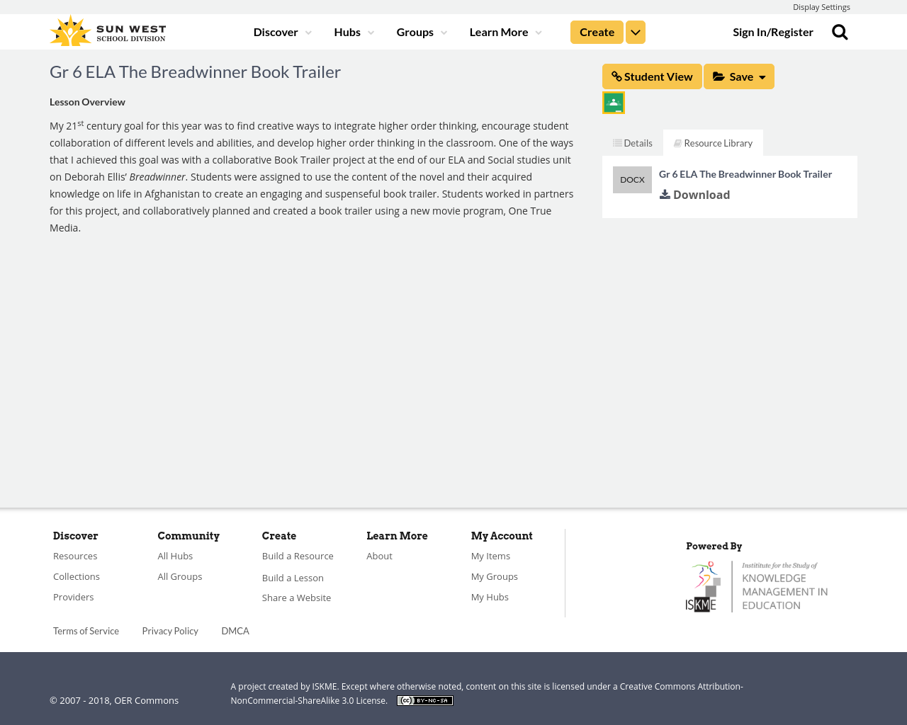 Gr 6 ELA The Breadwinner Book Trailer | Resource Bank