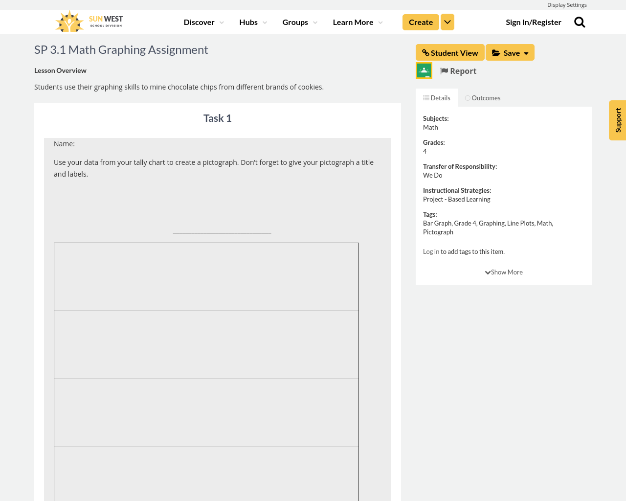 SP 3.1 Math Graphing Assignment | Resource Bank