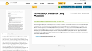 Introductory Composition Using Musescore | Resource Bank