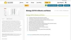 Biology 30 Fill in Blanks and Notes | Resource Bank