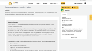 Outside Adventure Inquiry Project | Resource Bank