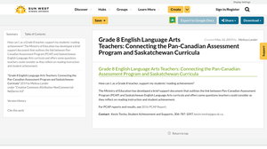 Grade 8 English Language Arts Teachers: Connecting the Pan-Canadian ...