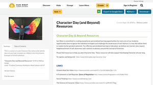 Character Day (and Beyond) Resources | Resource Bank