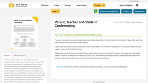 Parent, Teacher and Student Conferencing | Resource Bank