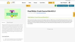 Food Webs: Crash Course Kids #21.2 | Resource Bank