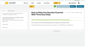 How to Make Any Question Essential With Three Easy Steps | Resource Bank