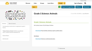 Grade 1 Science: Animals | Resource Bank