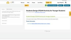 Students Design STEAM Activity for Younger Students | Resource Bank