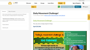 Daily Movement Challenge! | Resource Bank