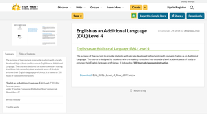 English as an Additional Language (EAL) Level 4 | Resource Bank
