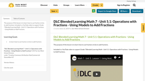 DLC Blended Learning Math 7 - Unit 5.1: Operations with Fractions ...