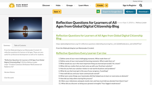 Reflection Questions for Learners of All Ages from Global Digital ...