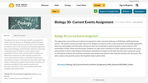 Biology 30- Current Events Assignment | Resource Bank