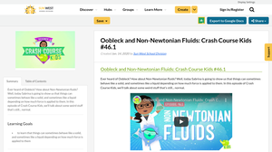 Oobleck and Non-Newtonian Fluids: Crash Course Kids #46.1 | Resource Bank