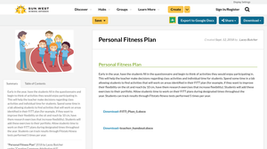 Personal Fitness Plan | Resource Bank
