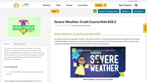 Severe Weather: Crash Course Kids #28.2 | Resource Bank