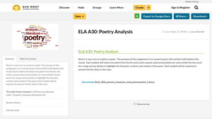 ELA A30: Poetry Analysis | Resource Bank