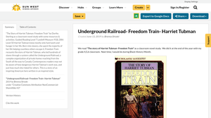Underground Railroad- Freedom Train- Harriet Tubman | Resource Bank