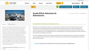 Grade 8 ELA: Adventure & Adventurers | Resource Bank