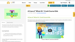 A Case of "What-Ifs": Crash Course Kids | Resource Bank