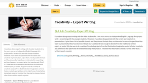 Creativity – Expert Writing | Resource Bank