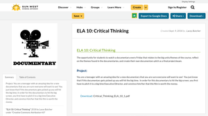 ELA 10: Critical Thinking | Resource Bank