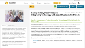 Family History Inquiry Project: Integrating Technology with Social ...