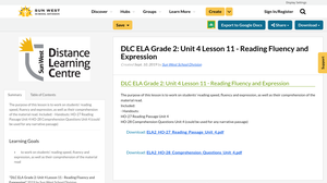 DLC ELA Grade 2: Unit 4 Lesson 11 - Reading Fluency and Expression ...