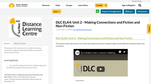 DLC ELA4: Unit 2 - Making Connections and Fiction and Non-Fiction ...