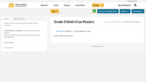 Grade 5 Math I Can Posters | Resource Bank