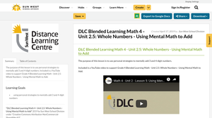 DLC Blended Learning Math 4 - Unit 2.5: Whole Numbers - Using Mental ...