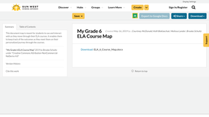 My Grade 6 ELA Course Map | Resource Bank