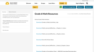 Grade 6 Math Resources | Resource Bank