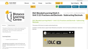 DLC Blended Learning Math 5 - Unit 5.12: Fractions and Decimals ...