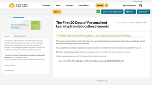 The First 20 Days of Personalized Learning from Education Elements ...