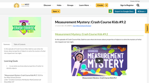 Measurement Mystery: Crash Course Kids #9.2 | Resource Bank