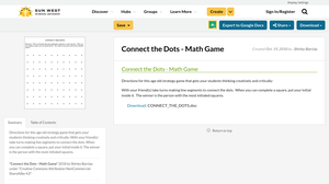 Connect the Dots - Math Game | Resource Bank