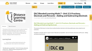 DLC Blended Learning Math 7 - Unit 3.3: Fractions, Decimals and ...
