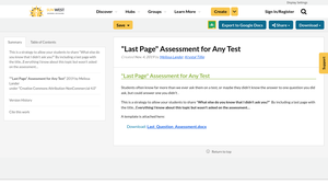 "Last Page" Assessment for Any Test | Resource Bank