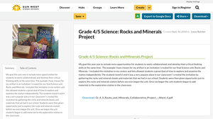 Grade 4/5 Science: Rocks and Minerals Project | Resource Bank