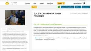 ELA 1-8: Collaborative School Newspaper | Resource Bank
