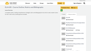 ELA A30 Your Curriculum at a Glance | Resource Bank