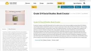 Grade 3/4 Social Studies: Book Creator | Resource Bank