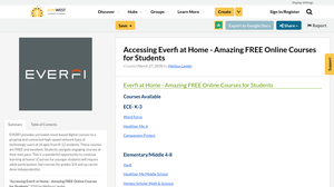 Accessing Everfi at Home - Amazing FREE Online Courses for Students ...