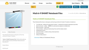 Math 6-9 SMART Notebook Files | Resource Bank