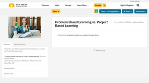 Problem Based Learning vs. Project Based Learning | Resource Bank