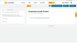 Graduation Credit Tracker | Resource Bank